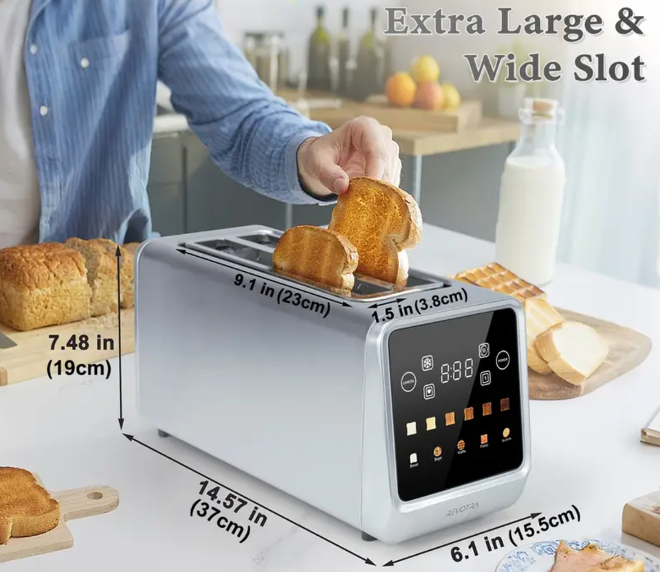 Toaster 4 Slice, Digital Smart Toaster with TouchScreen, Memory ...