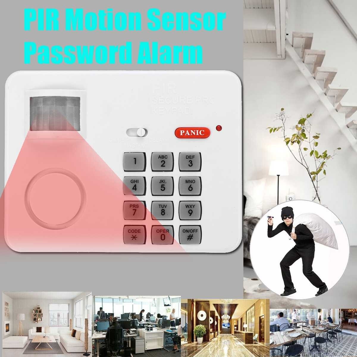WIRELESS MOTION SENSOR ALARM SECURITY KEY PAD HOME GARAGE SHED CARAVAN ...