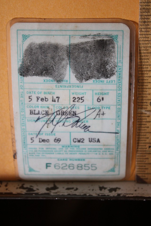 1969 Armed Forces ID Card Vietnam War Thomas W. Wood Army PV1 NG | eBay