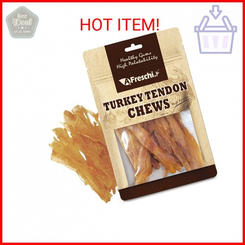 Afreschi Turkey Tendon Flake 3.5 oz, Turkey Sourced from USA, Dog ...