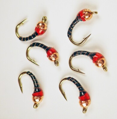 Zebra Midge Tungsten Nymphs Copper Black Ruby - Premium Trout Fly ...
