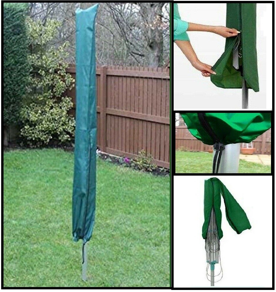 Heavy Duty Rotary Airer Cover Washing Line Zip Waterproof Dryer Garden ...
