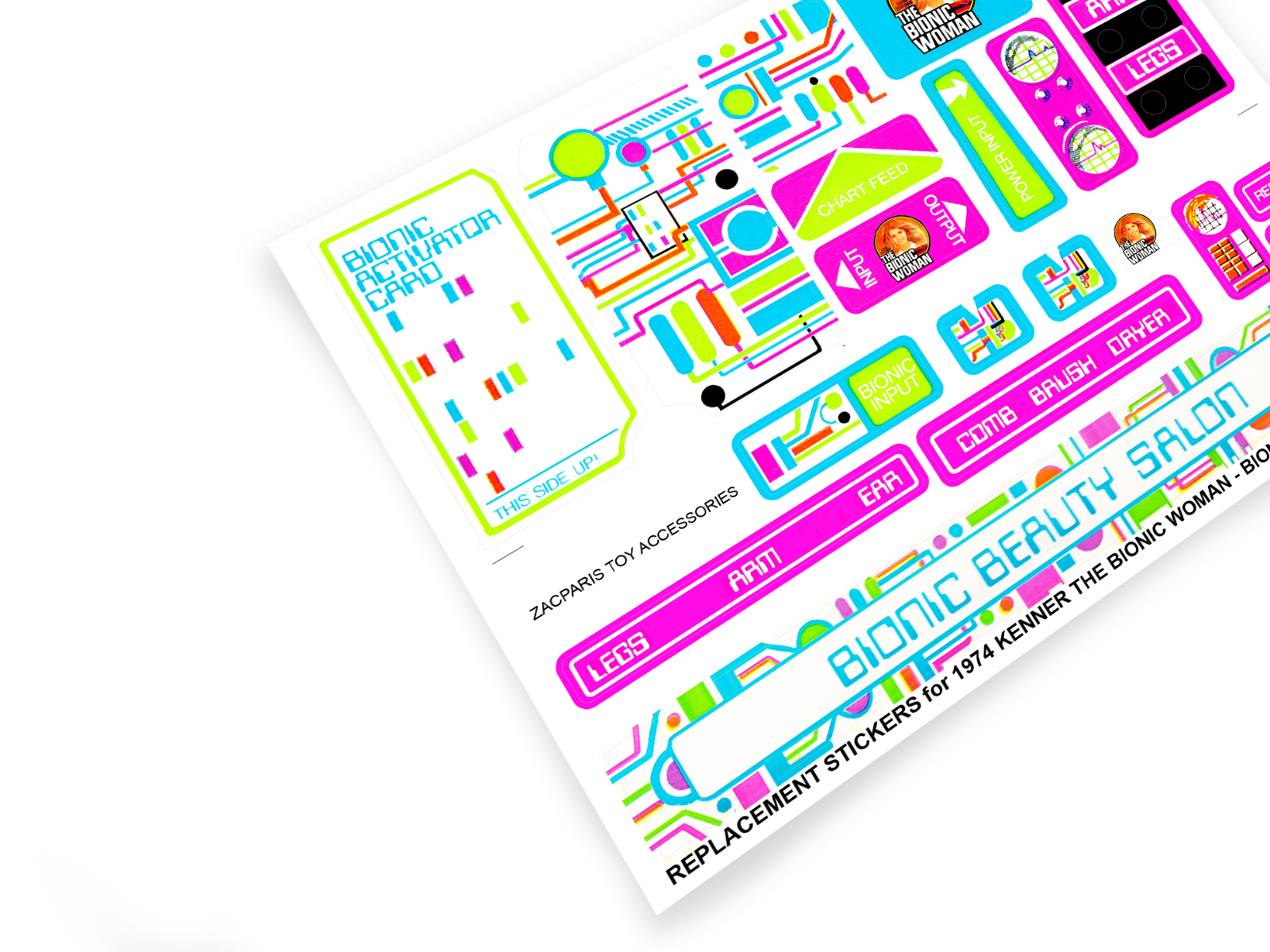 CUSTOM STICKERS FOR BIONIC BEAUTY SALON BIONIC WOMAN - SIX MILLION ...