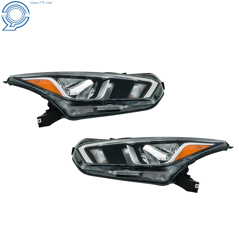 For 2020-2021 Nissan Versa S SV Headlights Halogen Chrome Clear Lens ...