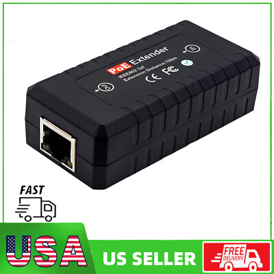 UltraPoE PoE Extender 10/100Mbps IEEE 802.3af PoE Repeater Extension ...