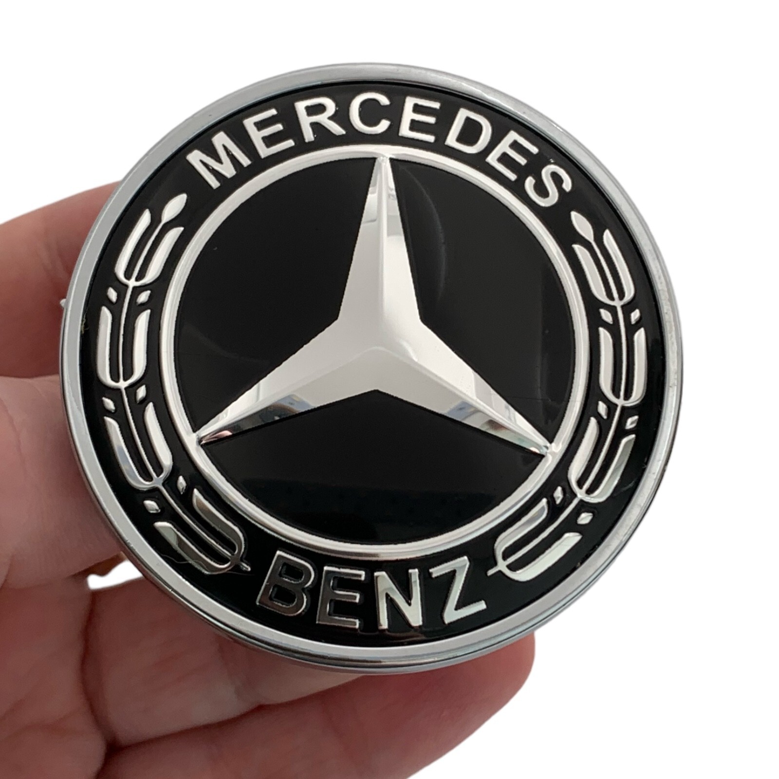 Black Front Hood Star Emblem for Mercedes Benz C E S Class W204 W205 ...