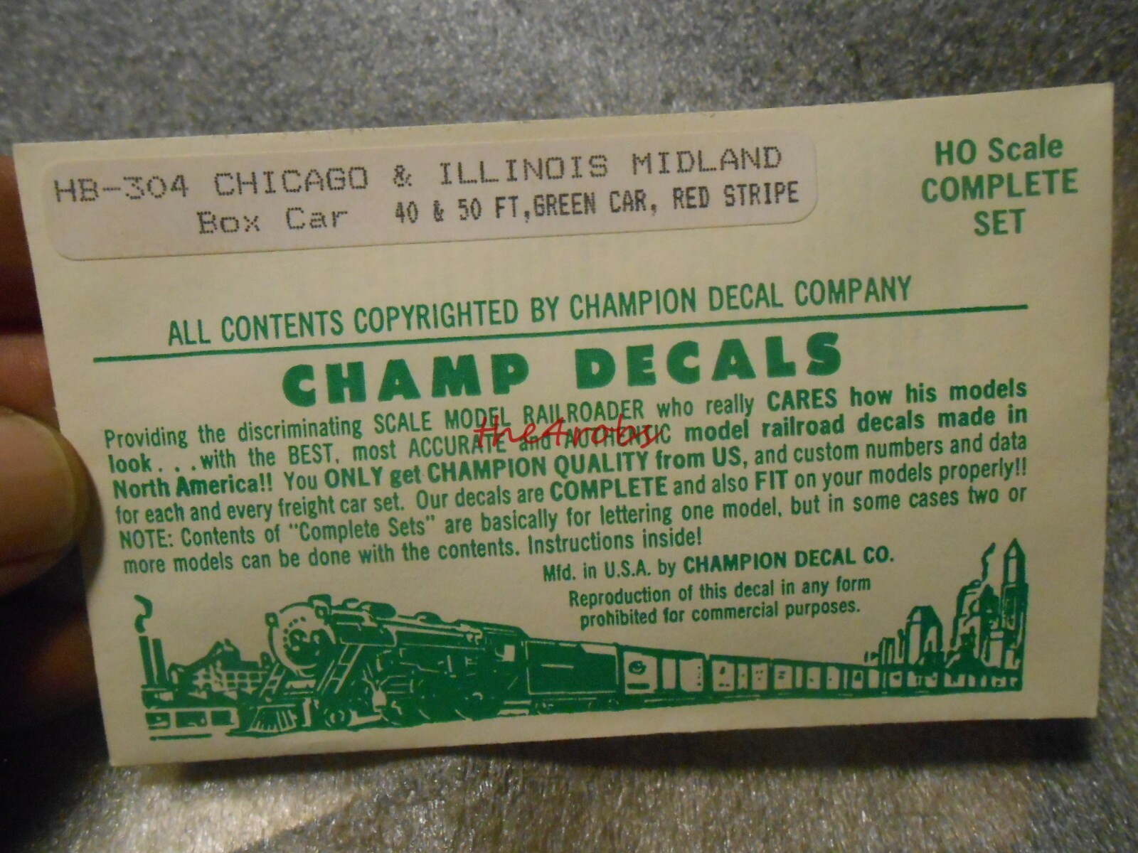 Champ Decals Chicago & Illinois Midland HO Box Car Decal Set HB304 | eBay