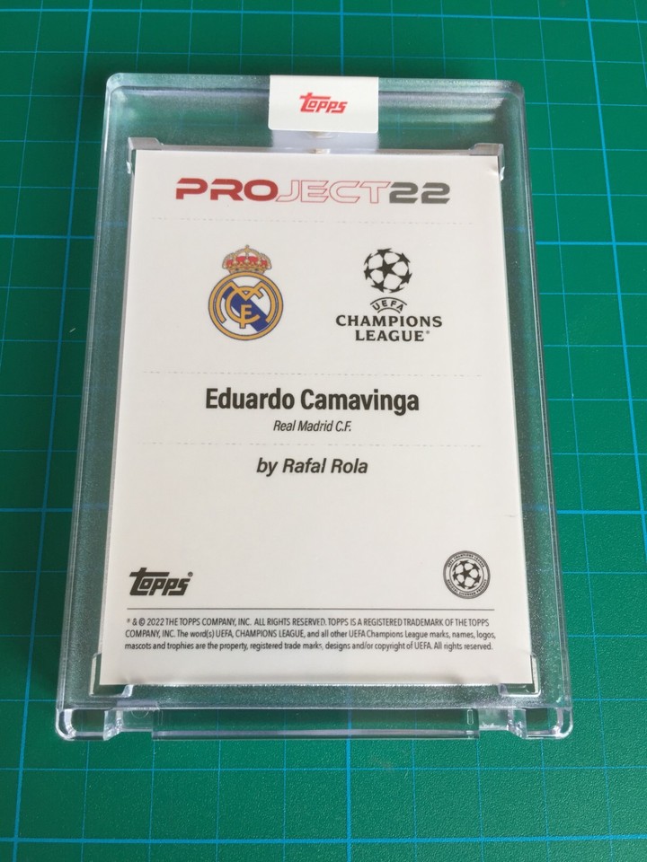 Eduardo Camavinga Topps PROJECT 22 by Rafal Rola Base Card UEFA Real ...