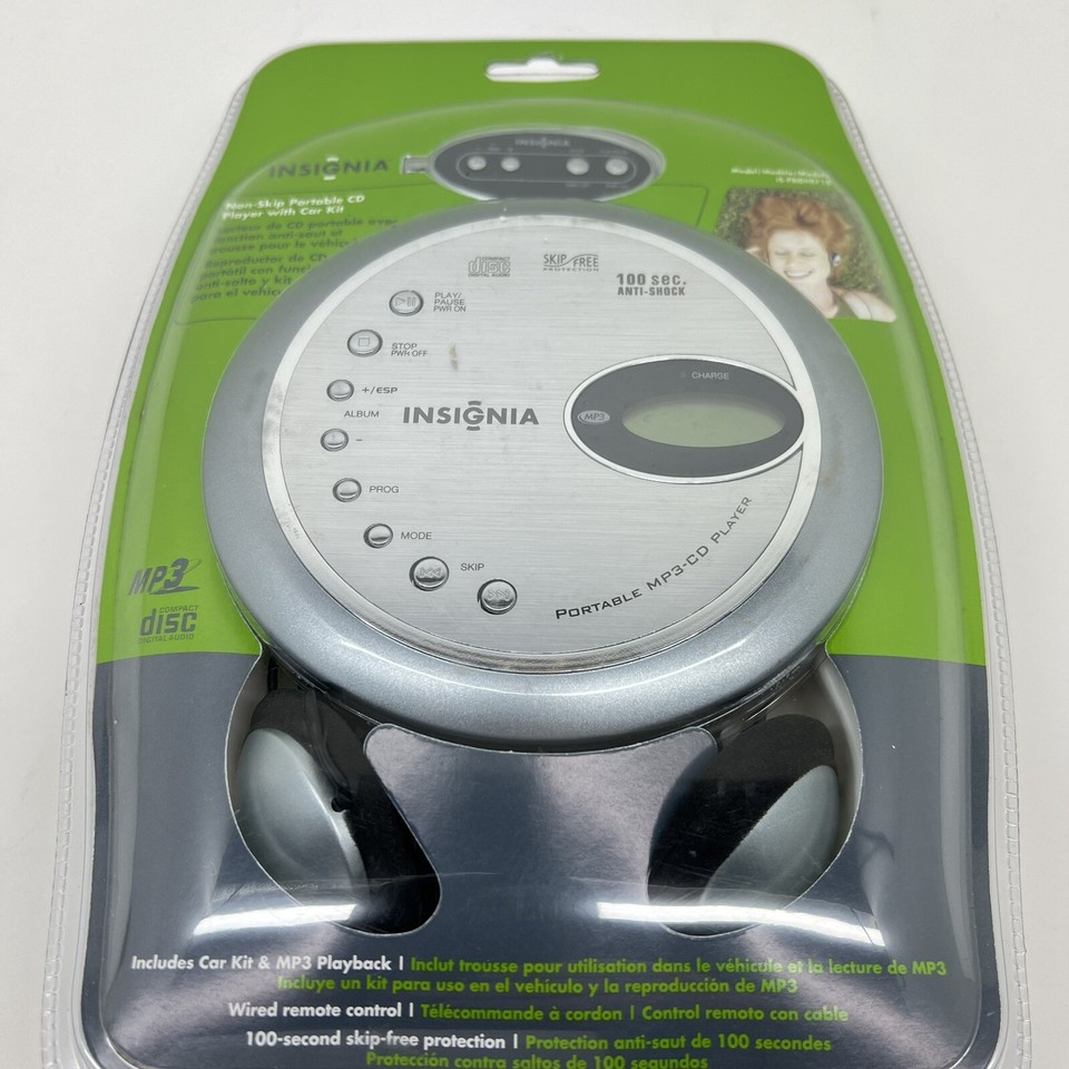 New Sealed Insignia Portable CD Player With Car Kit IS-PA040718 Skip ...