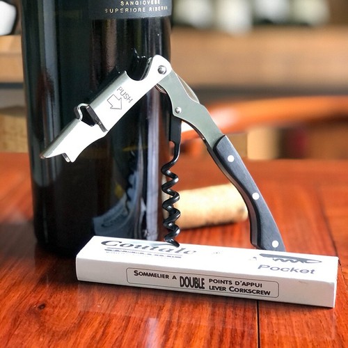 Coutale Stainless Steel Wine Opener Waiter's Corkscrew Sommelier Mini ...