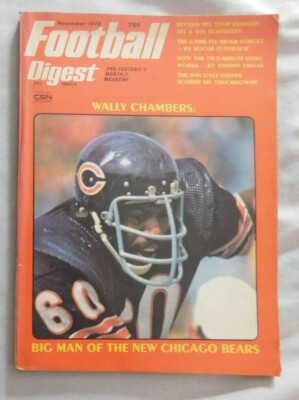 November 1975 Football Digest No Label Wally Chambers Chicago Bears | eBay