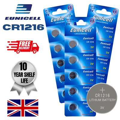 Batteries CR1216 Button Cell CR 1216 3V Lithium for Car Key Fob Watch ...
