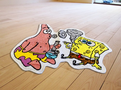 SpongeBob Squerepants Floor Mat Living Room Modern Wool Accent Carpet ...