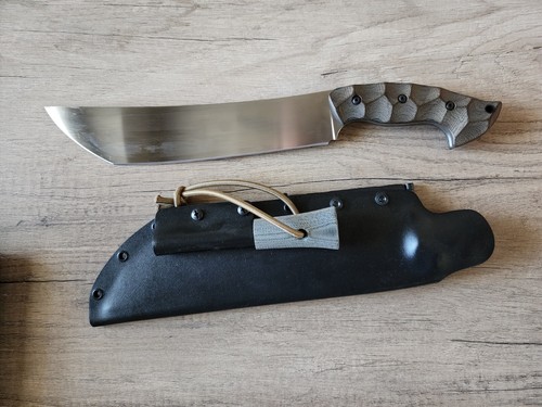 Hatcher Knives Goliath fixed blade. 3V with OD micarta | eBay