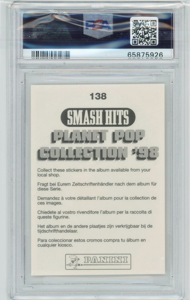 USHER 1998 Panini Smash Hits Stickers #138 PSA 9 Mint---pop 1 w/none ...