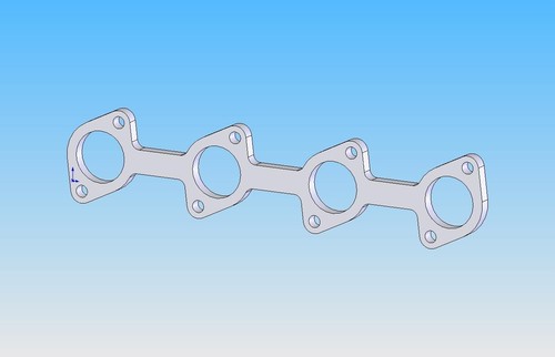 Ford 4.6 2V Block 3/8" Header Flanges PAIR for 1.625" tubes Steel laser ...