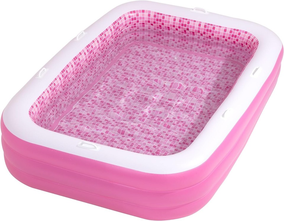 Swimming Pool Inflatable Kids Family Children Blow up Floor Pink ...