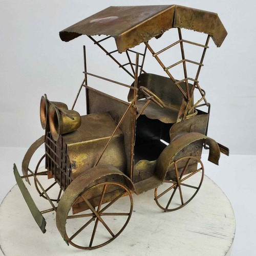 Vintage 1965 Model T Ford Music Box Copper Car Plays King Of The Road ...