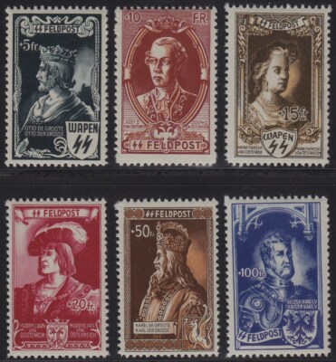 Germany Occupation Belgium - Belgium SS Legion Mi IX-XIV 1943 WWII War ...