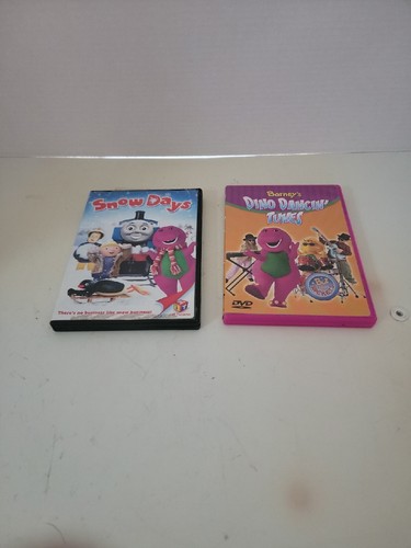 Lot of 2 Snow Days RARE KIDS DVD & Barney's Dino Dancin' Tunes ...