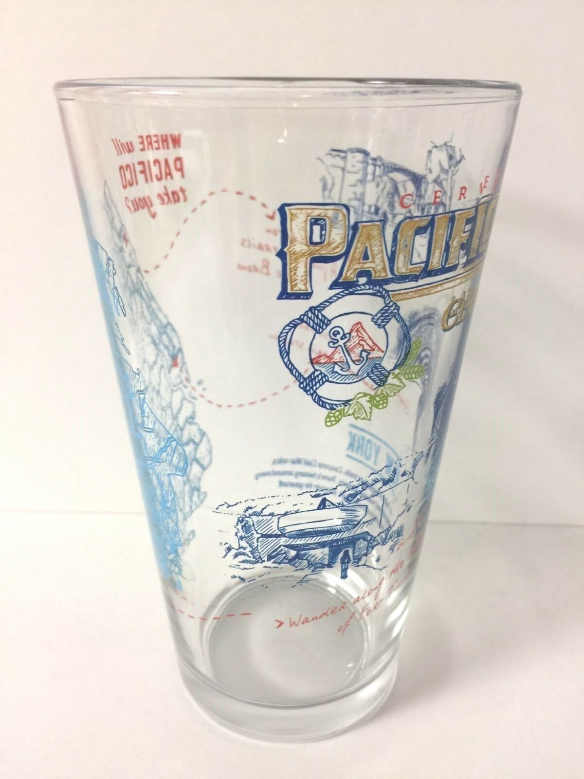 Pacifico Clara Cerveza 16 oz Pint Glass NY Rare L/E - One (1) Glass ...
