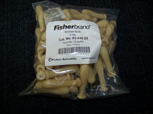 Fisher Scientific Fisher Brand Rubber Bulb 2 mL 72 per pack 03-448-22 ...