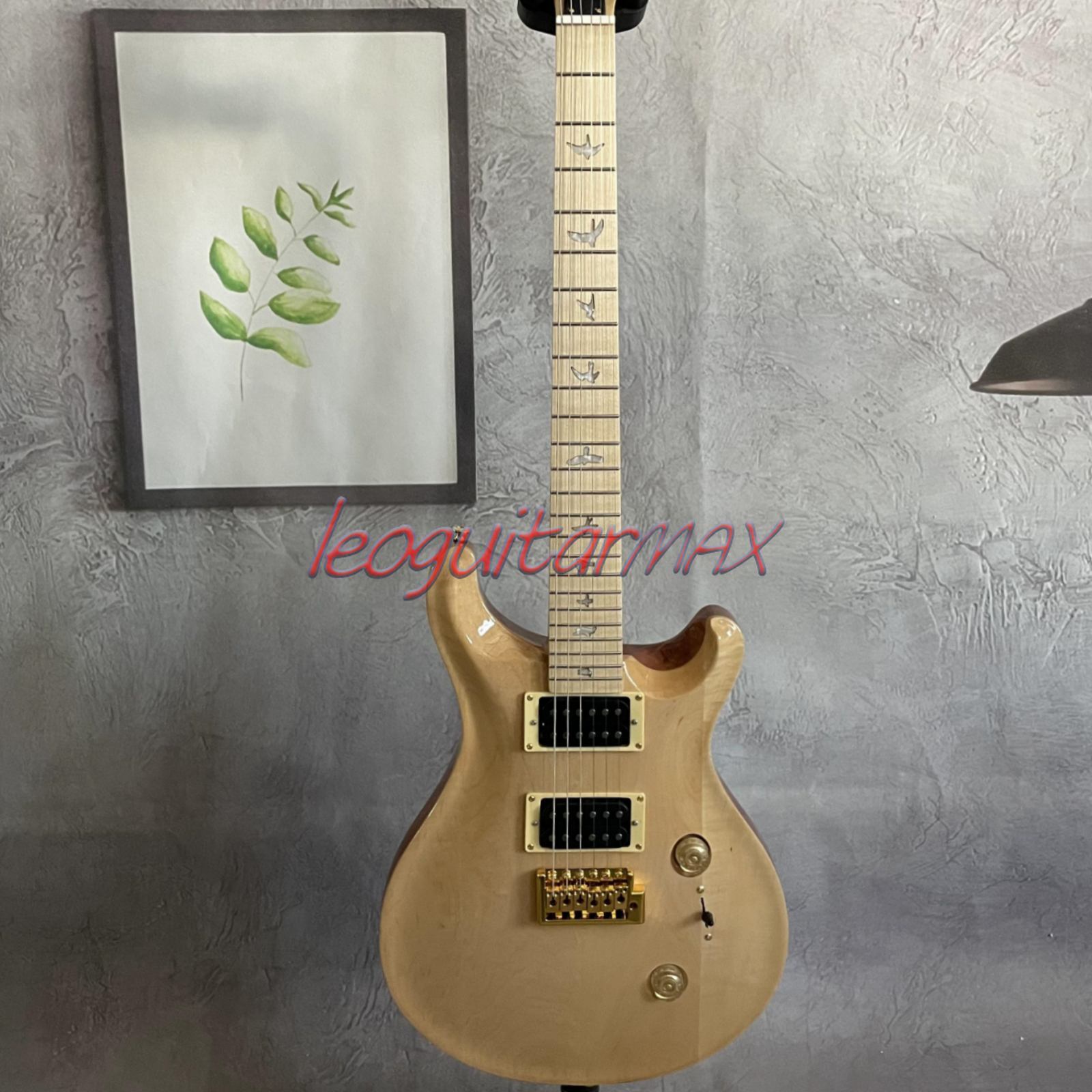 Electric Guitar Smith Natural Bird Inlay Maple Fretboard H-H Pickups | eBay