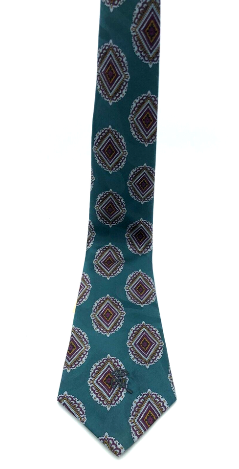 Countess Mara Necktie All Silk Made In USA Imported Silk Green 55 inch ...