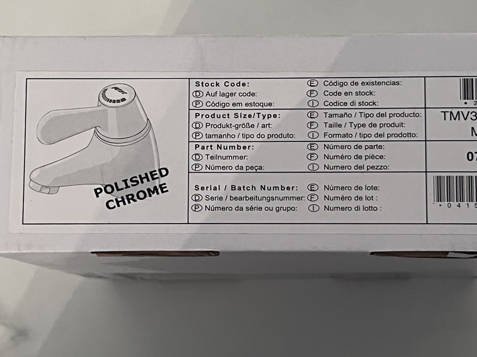 Thermostatic mixer tap Akw Tmv3 Mixer basin Tap | eBay UK