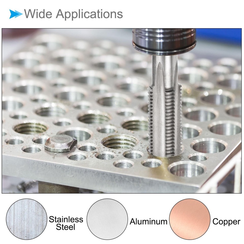 1-Pair M12 x 1.25 H2 High Speed Steel Straight Flute Machine Thread ...