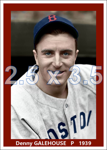 Denny Galehouse - 1939 Boston Red Sox - choose a style - colorized ...