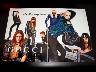 GUCCI 2-Pg PRINT AD Fall 2009 JACQUETTA WHEELER Natasha Poly ABBEY LEE KERSHAW | eBay