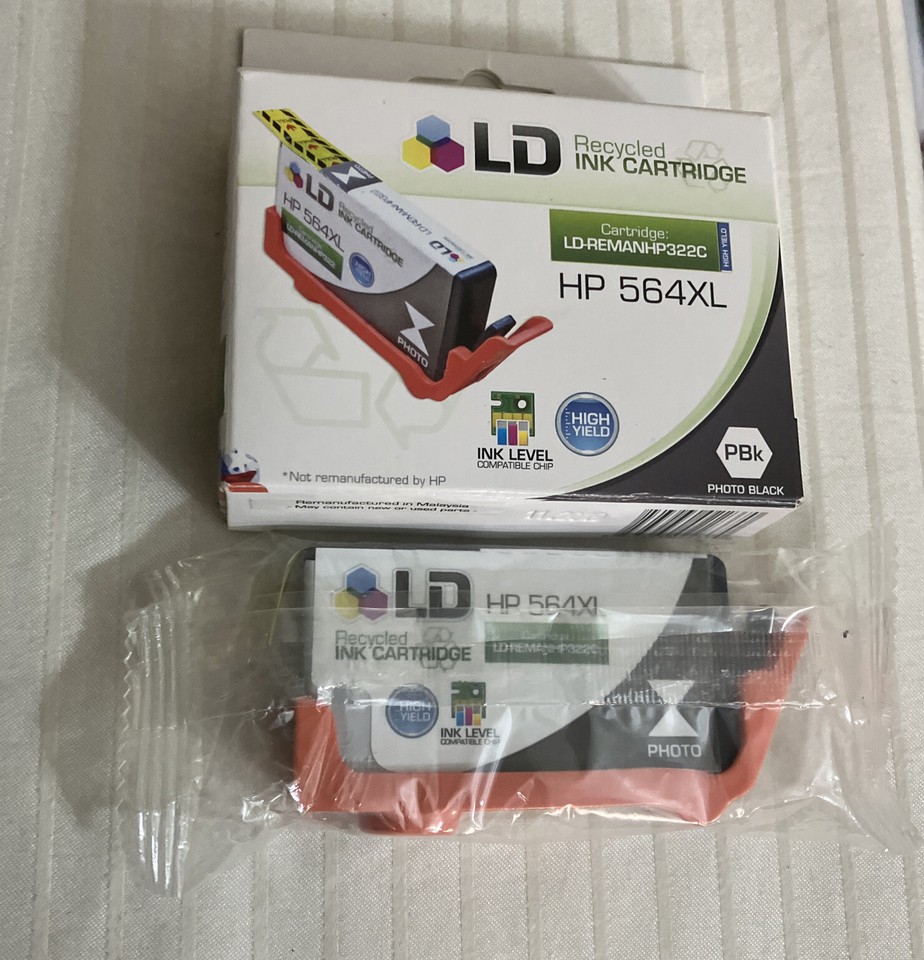 LD Recycled Ink Cartridge HP 564XL HY Black LD-REMANHP322C New Sealed ...