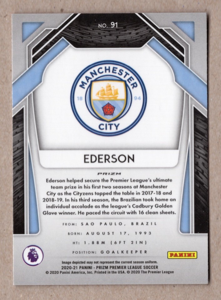 Ederson 2020-21 Prizm Premier League Red Pulsar #91 Manchester City | eBay