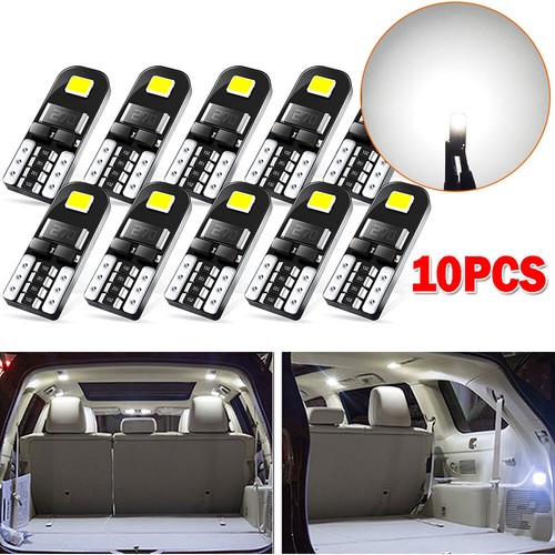 10x Super Bright 158 168 194 175 2825 W5W T10 LED Light Lamp White 6K ...