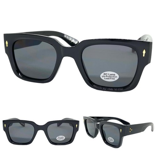 Men Classic Elegant Vintage 50's Retro Style SUNGLASSES Thick Square ...