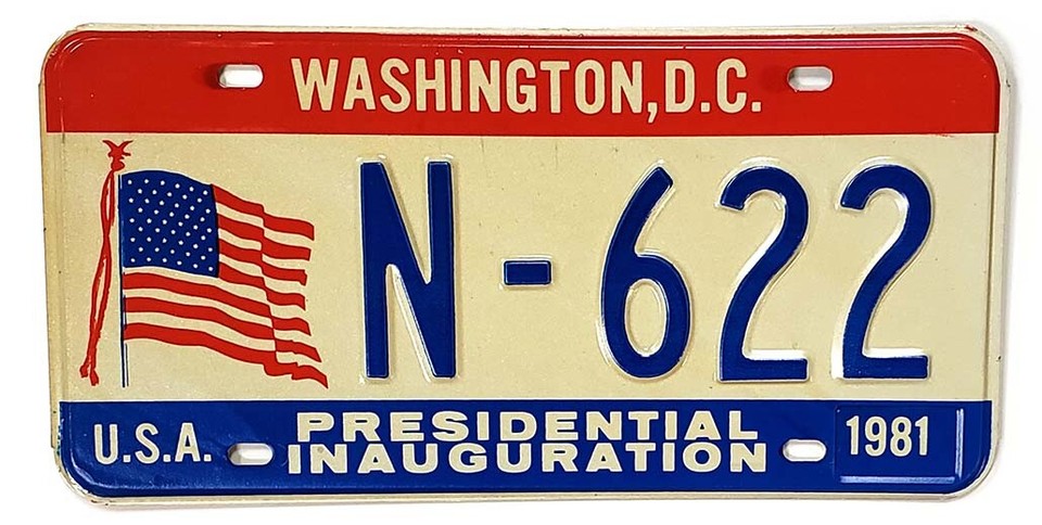 1981 Ronald Reagan Inaugural License Plate Matched Set | eBay