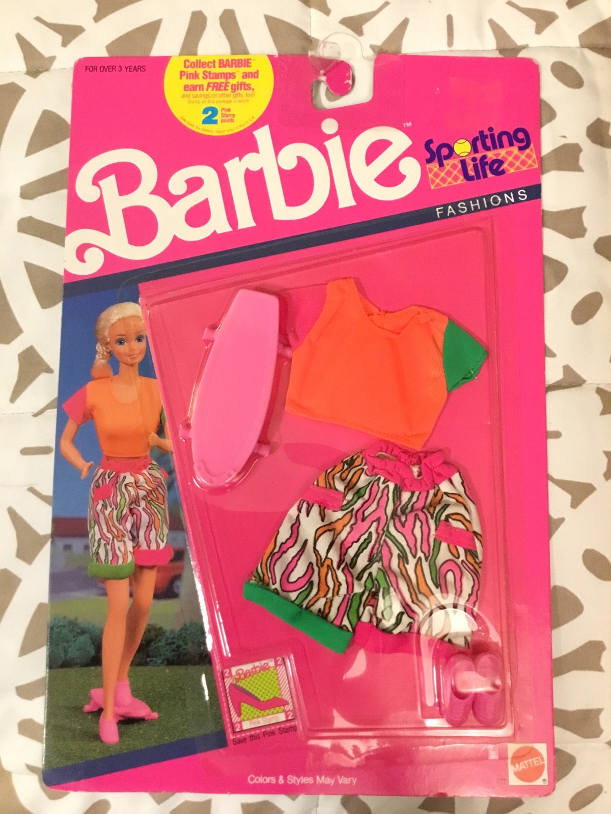 on Card Barbie Sporting Life Fashions Checkers Outfit Set 777 Mattel ...
