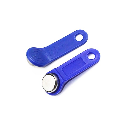 5PCS New DS1990A-F5 TM Card iButton Tag with wall-mounted holder Blue ...