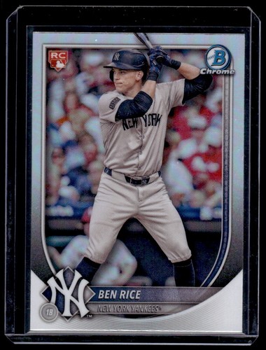 2025 Bowman Chrome Ben Rice Red Rookie Logo Refractor RC #85 Yankees | eBay