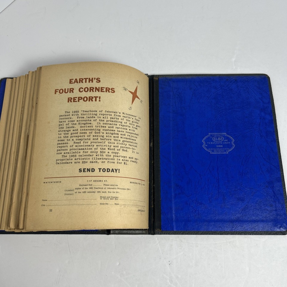 Awake Magazine 1954 Full Year Set In Hard Binder Jehovah's Witness ...