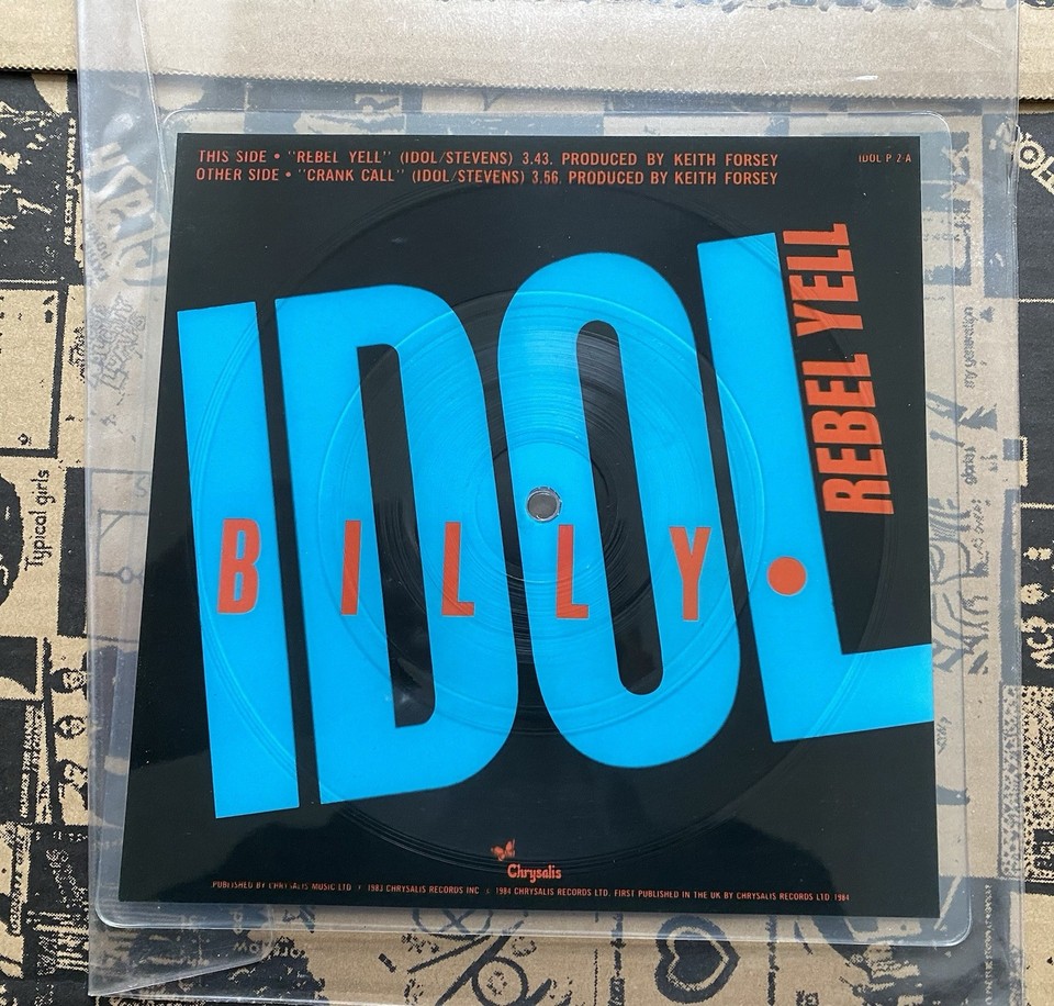Billy Idol - Rebel Yell - 7" Square Shaped Picture Disc - 1984 ...
