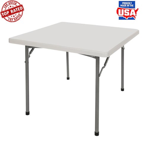 Folding Table Portable Square Indoor Outdoor Heavy Duty 500lb Weight ...