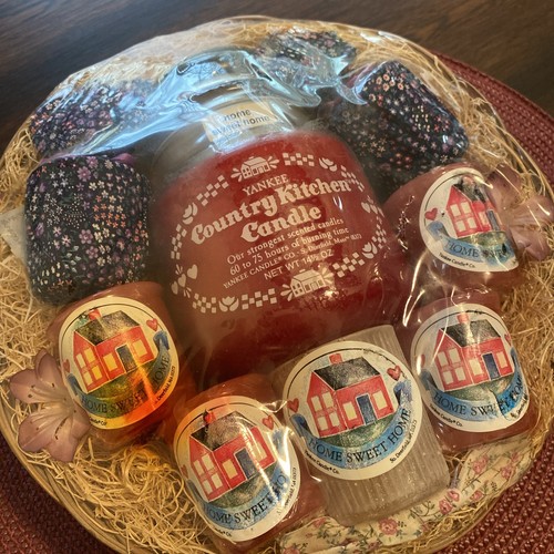 Vintage Yankee Country Kitchen Candle Jar Candle Gift Basket Home Sweet ...