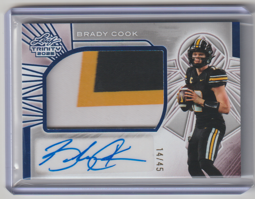 2025 Leaf Trinity Football #RM-BC2 Brady Cook Rookie Auto Memorabilia ...