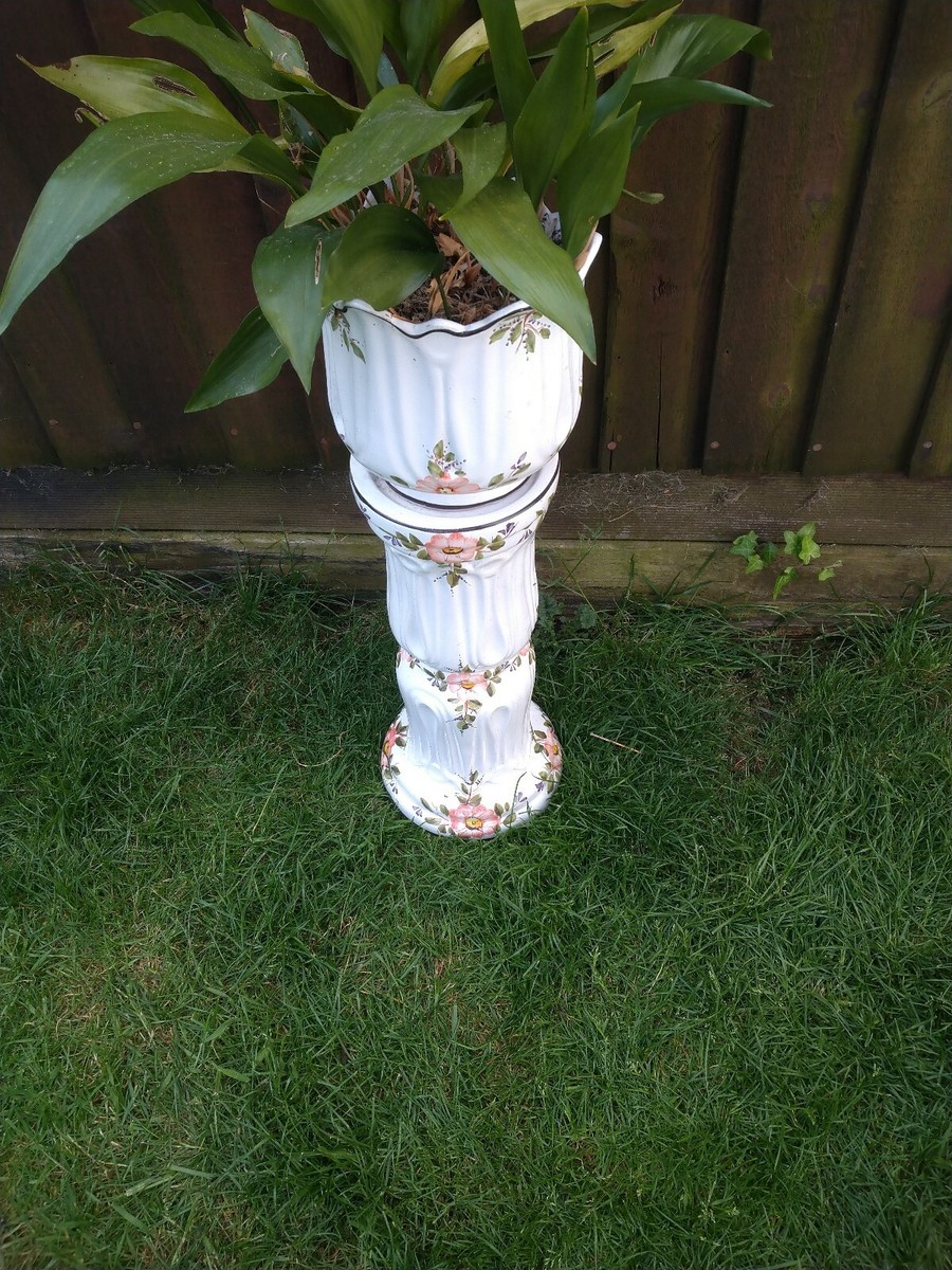 Ceramic Pedestal Plant Stand