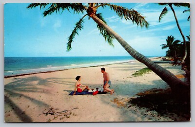 Postcard: Beach, Key Biscayne, Miami, FL, Gulf Stream Card & Dist ...