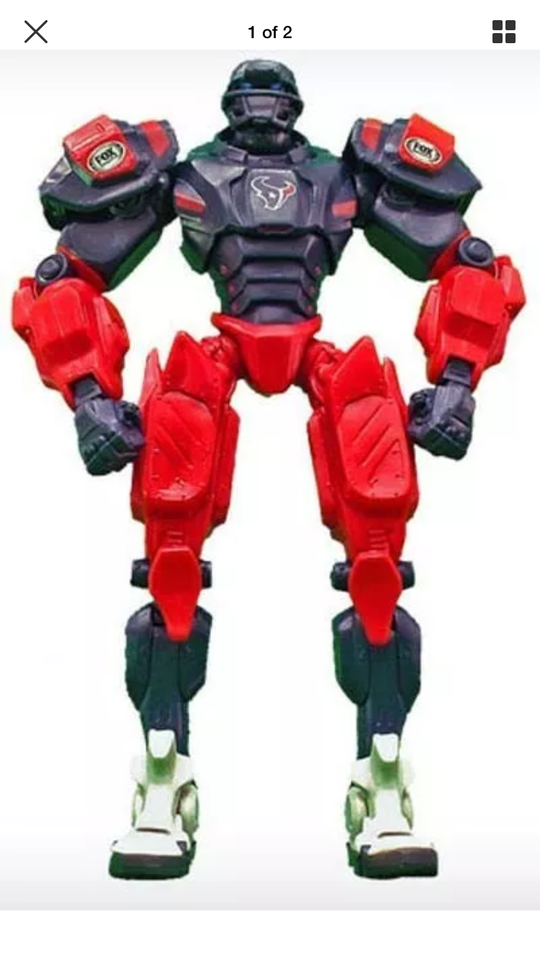 HOUSTON TEXANS NFL FOX SPORTS 10" ROBOT CLEATUS V2.0 ACTION FIGURE ...