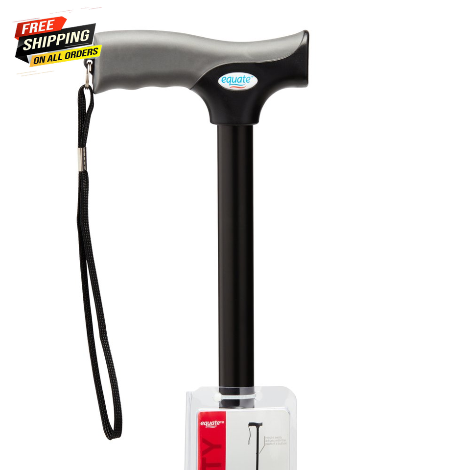 Equate Comfort Grip Walking Cane, Height Adjustable Cane with Wrist ...