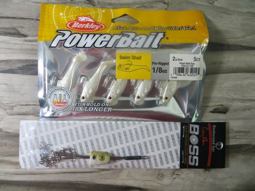 BOSS MINI ALABAMA RIG WITH BERKLEY POWER BAIT PRERIGGED SWIM BAITS - #2 ...